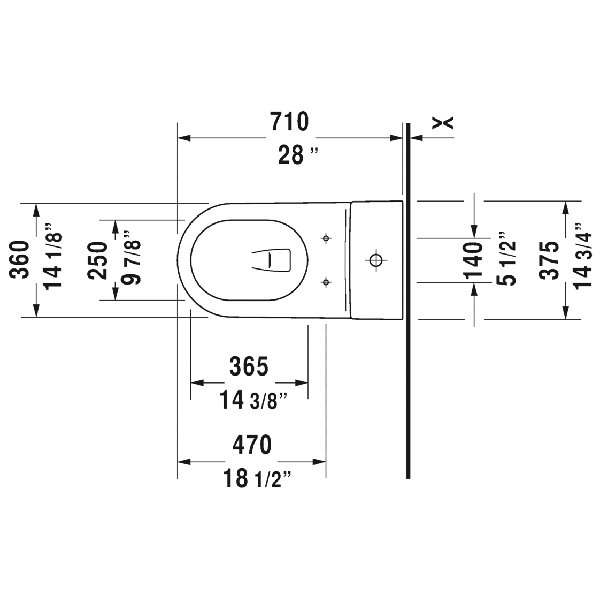 Duravit Starck 1.28 GPF Elongated One-Piece Toilet (Seat Not Included ...