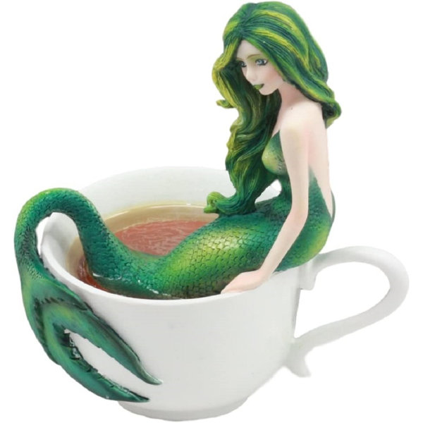 Trinx Ebros Amy Brown Tea Cup Atlantis Princess Green Emerald Mermaid ...