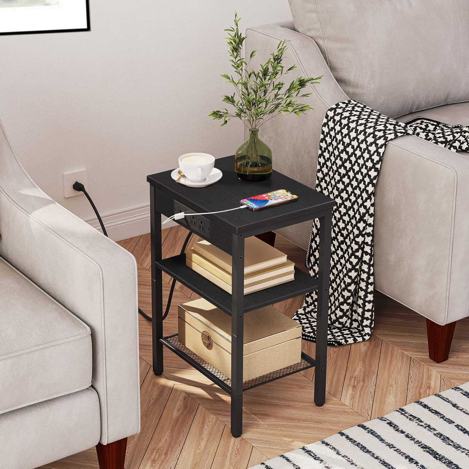 Ameriwood End Table with Charging Station and USB Ports - Wayfair Canada