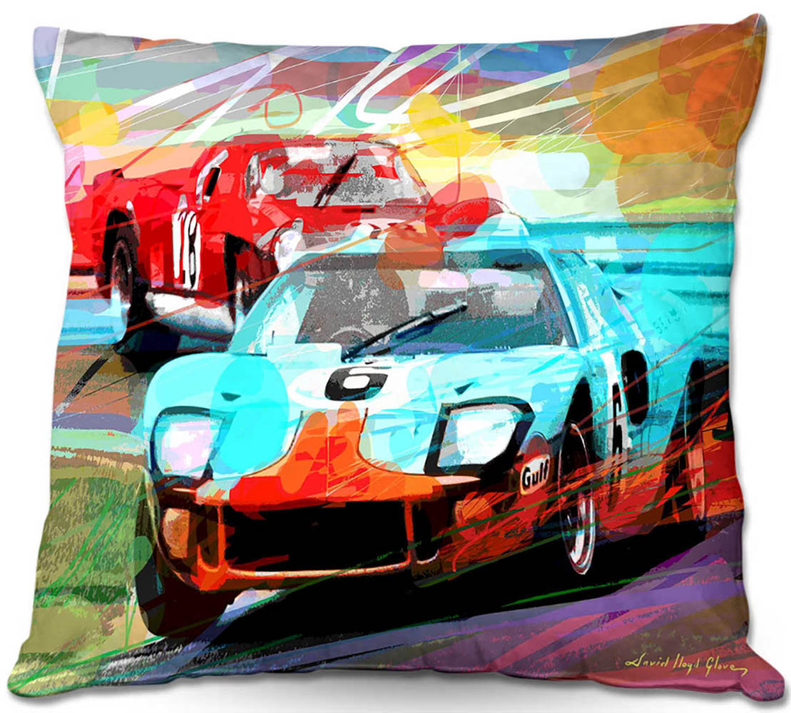 DiaNoche Designs Couch Ford GT40 Square Throw Pillow | Wayfair