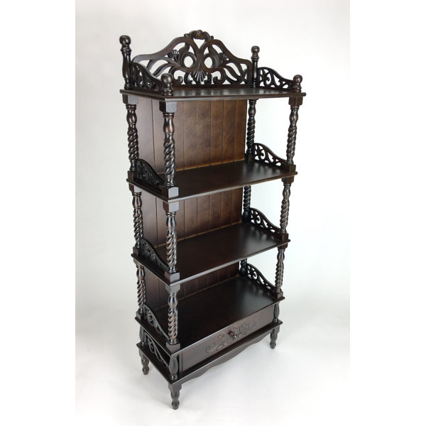 Bloomsbury Market Aliceville 58.5" H x 26" W Solid Wood Carved Standard ...