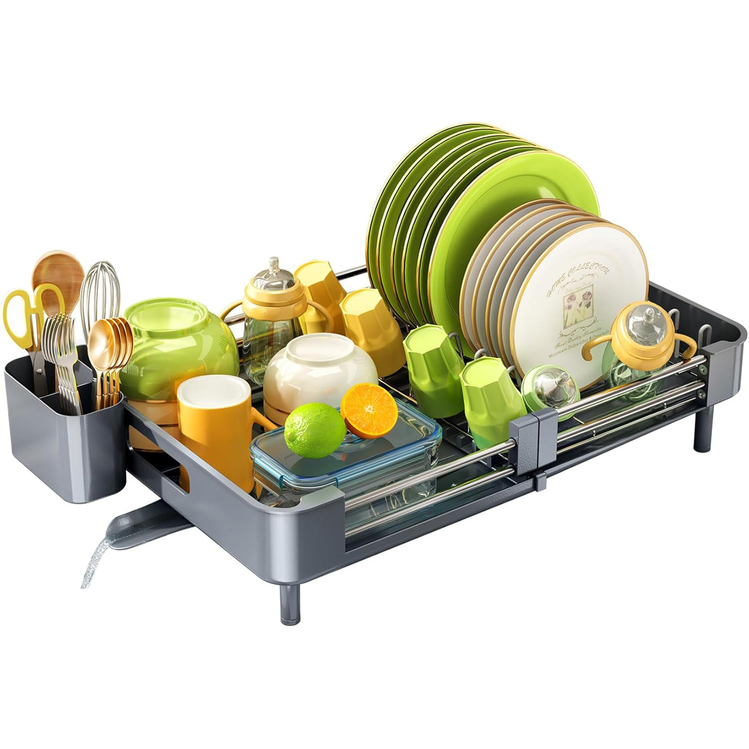 THE GLAMOUR BOUTIQUES Dish Drying Rack - Expandable Dish Rack For ...