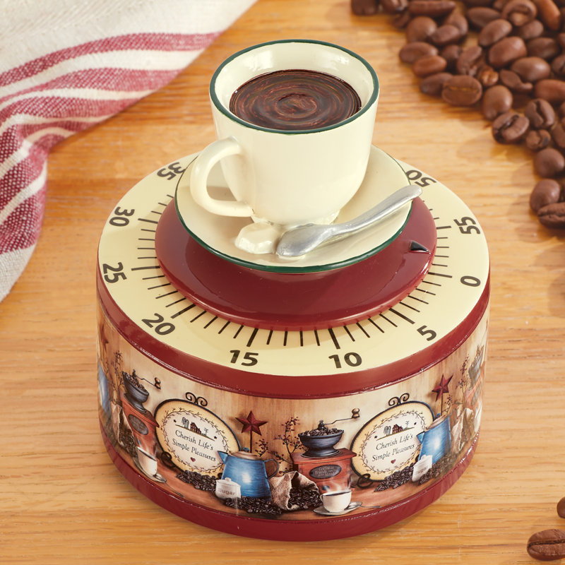 Winston Brands Hand-Painted Charming Country Coffee Kitchen Timer | Wayfair