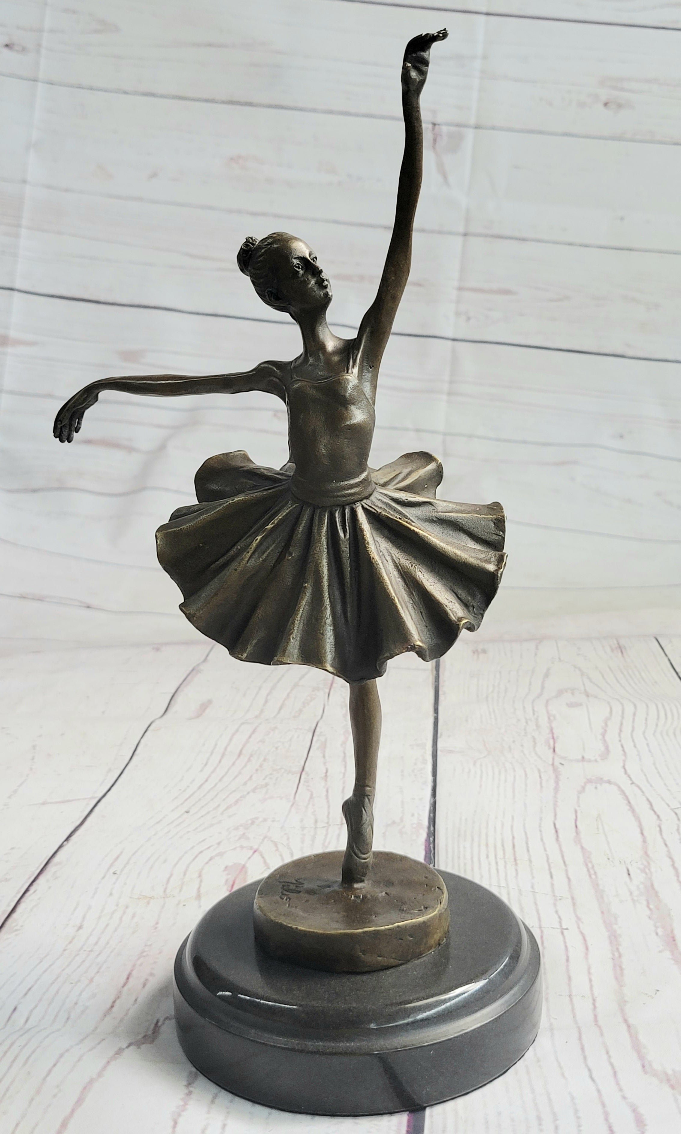Red Barrel Studio® Darlow Art Deco Hot Cast Bronze Graceful Ballerina ...