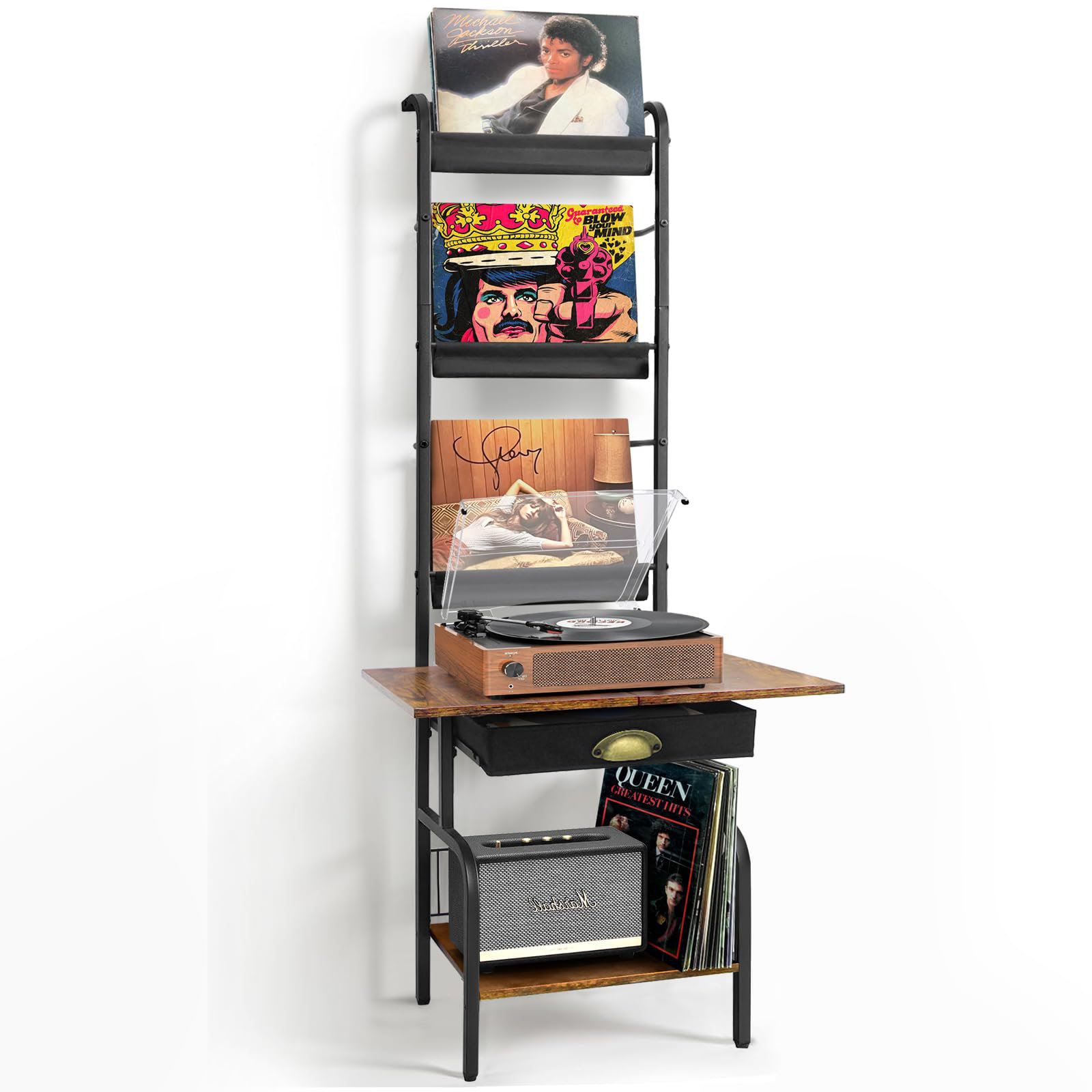 17 Stories Record Player Audio Rack | Wayfair