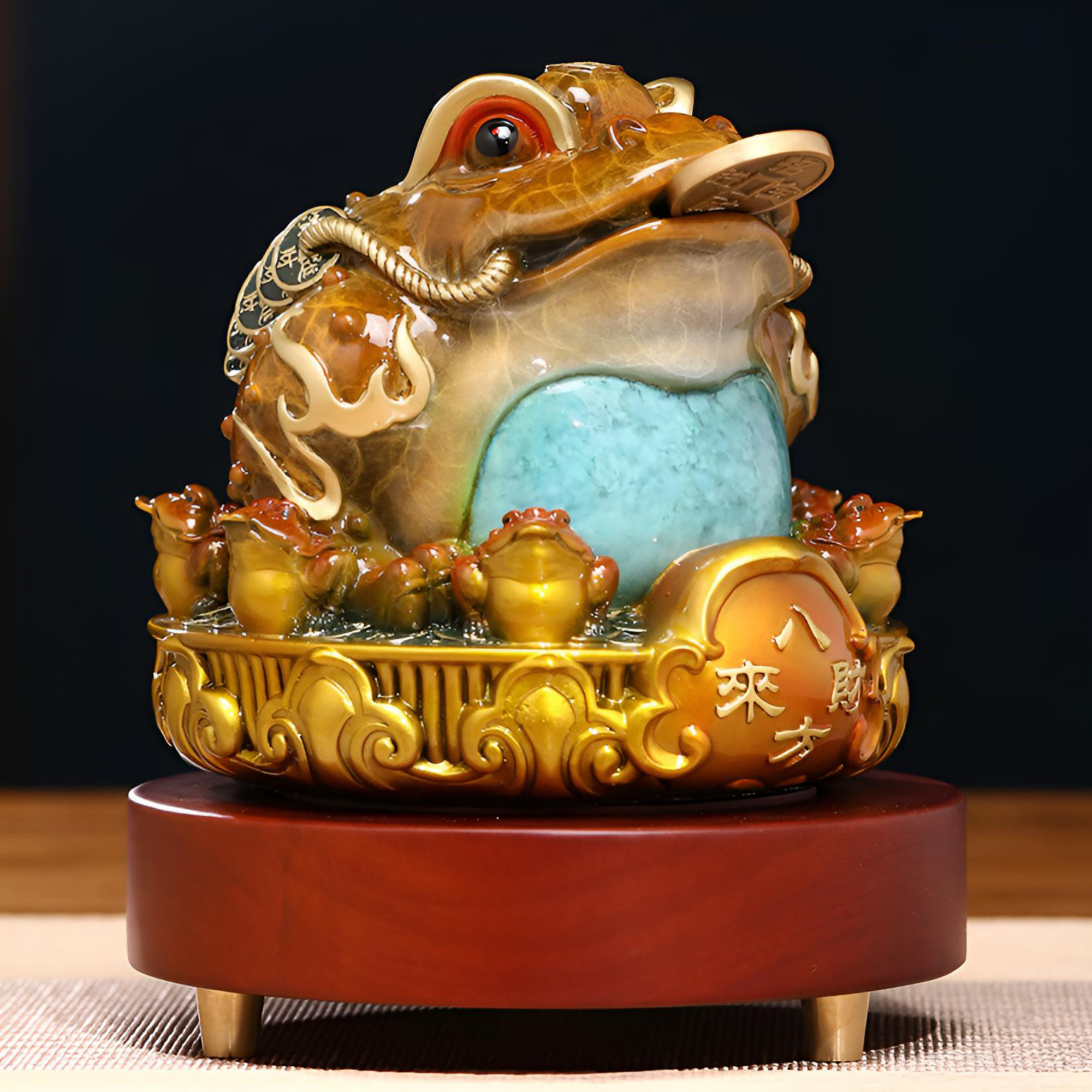Infinity Elegant Brass Money Frog Sculpture – Symbol Of Prosperity ...