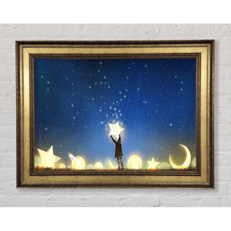 Bright Star Placing A Star In The Sky - Single Picture Frame Art Prints ...