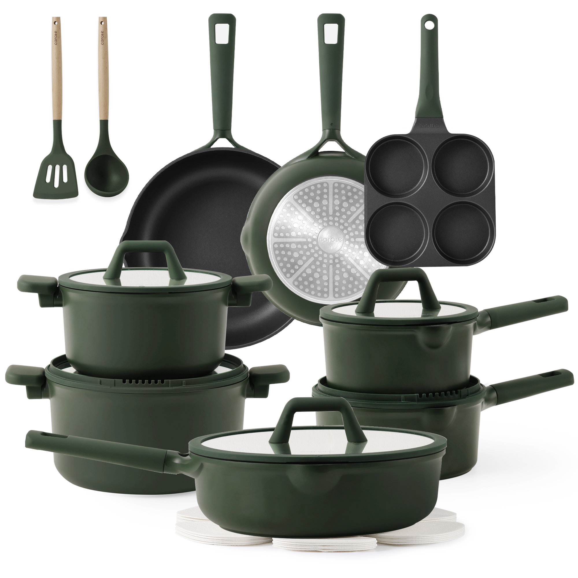 Carote 19pcs Nonstick Cookware Sets, Pots And Pans Set Nonstick,kitchen ...