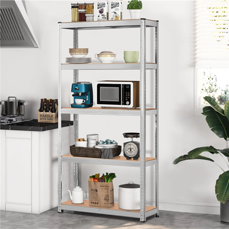 The Twillery Co.® Harwood 35.5'' W Steel Shelving Unit & Reviews | Wayfair