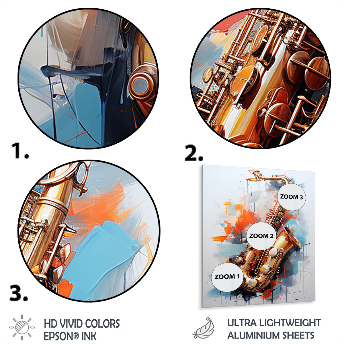 Lark Manor™ Yellow Vibrant Saxophone Rhythm - Music Metal Wall Art ...