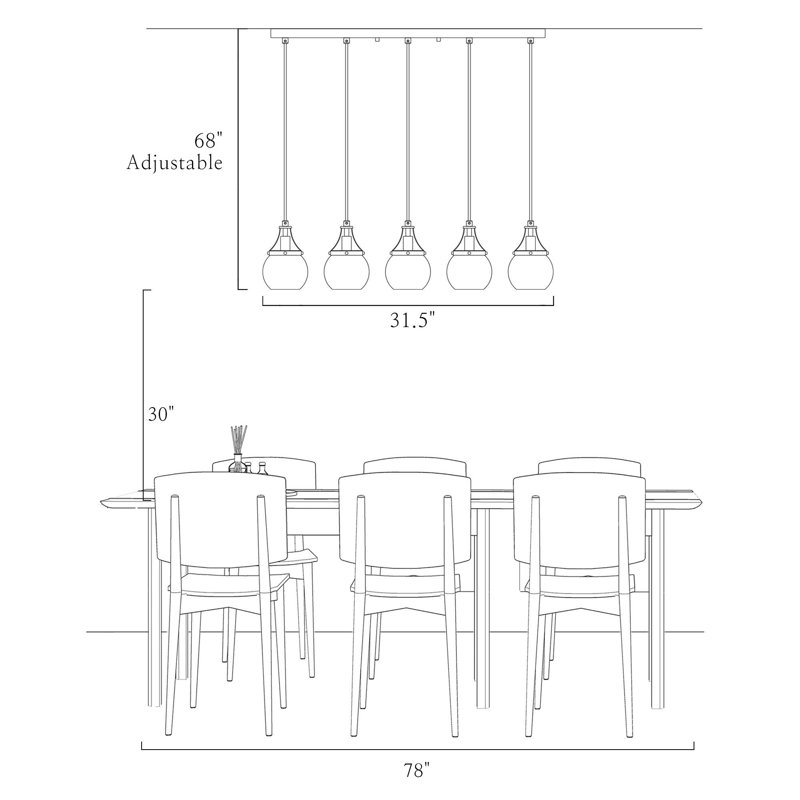 Mercer41 Loram 5 - Light Copper Pendant & Reviews - Wayfair Canada