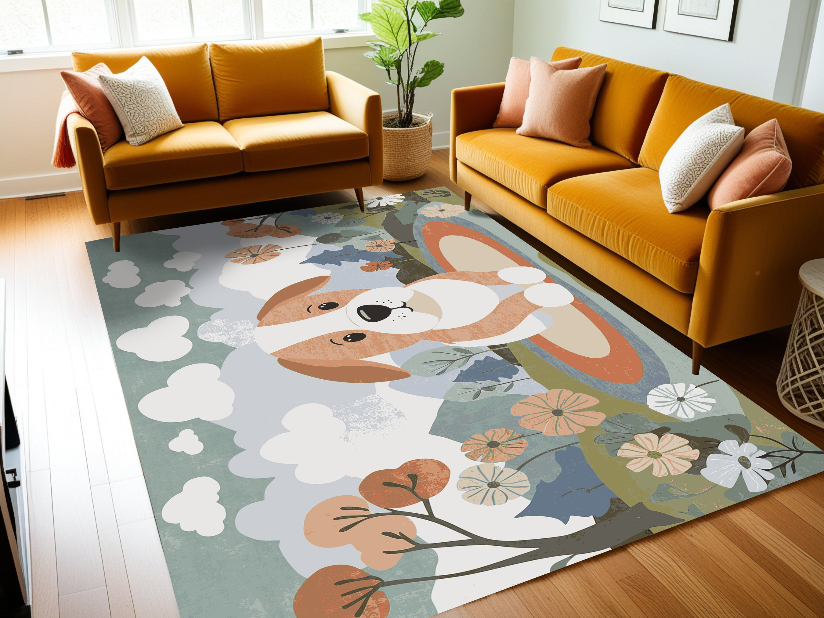 Harriet Bee Washable Cute Animals Kids Rug | Wayfair