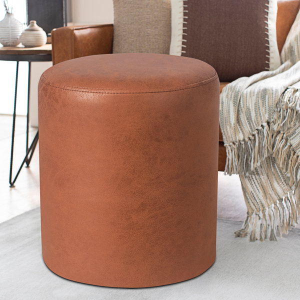 Wrought Studio Round Ottoman & Reviews | Wayfair