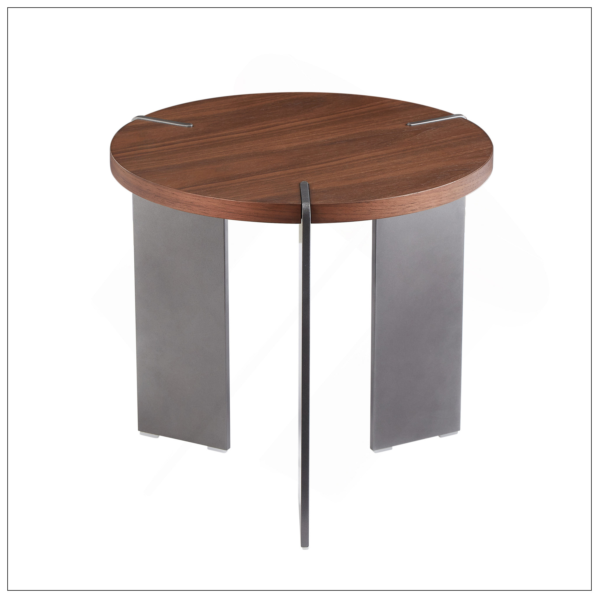 Latitude Run® Round Coffee Table Oak Wood Surface And Metel Feet | Wayfair