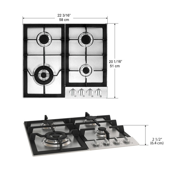 Ancona 23" Gas Cooktop with 4 Burners & Reviews | Wayfair