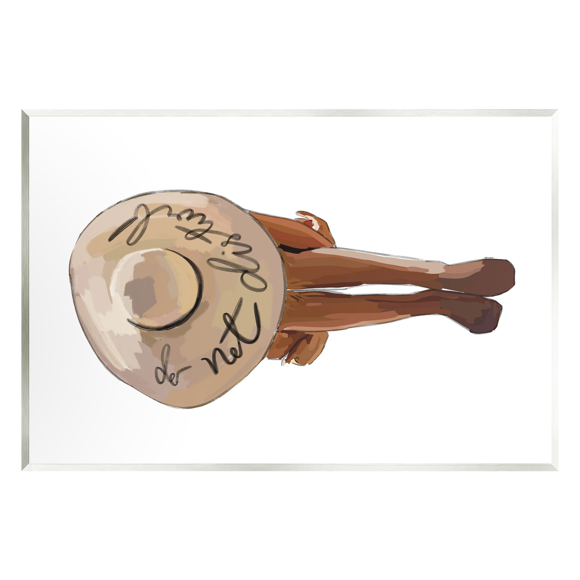 Stupell Industries Do Not Disturb Beach Woman Relaxing Sun Hat Wall ...