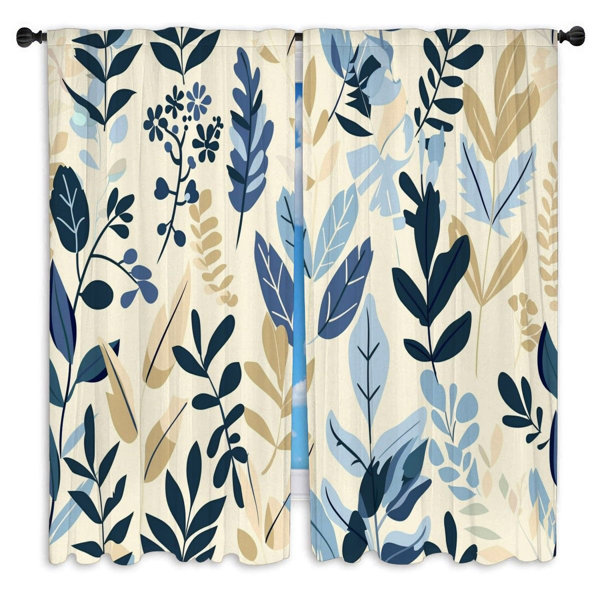 East Urban Home Goben Polyester Semi Sheer Curtain Pair | Wayfair
