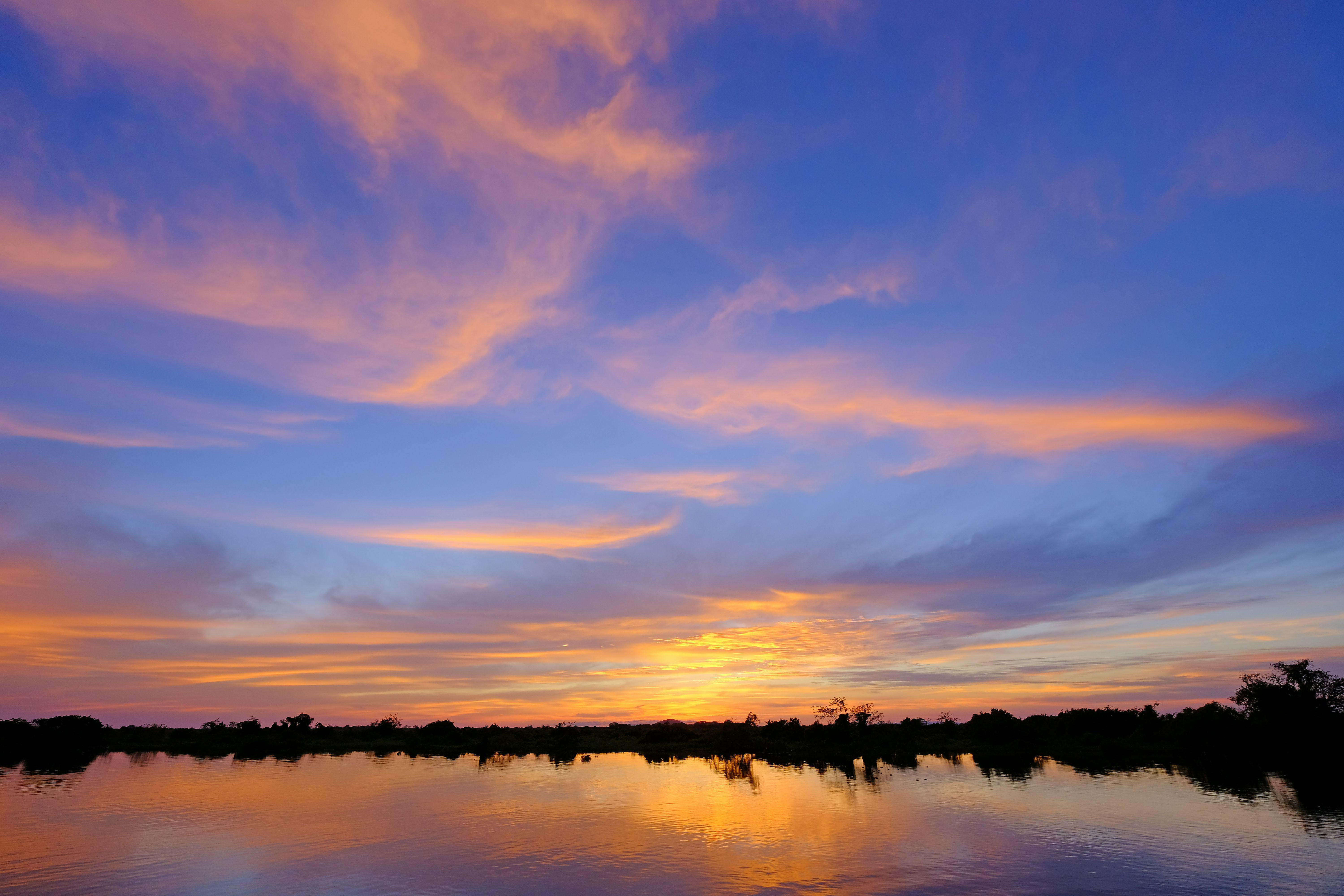 Highland Dunes Paraguay RIVer at Sunrise - Wrapped Canvas Photograph ...