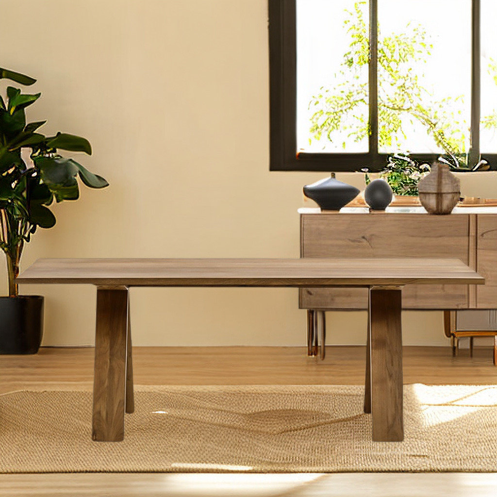 Millwood Pines 55.12" Brown Rectangular Solid Wood Dining Table - Wayfair Canada