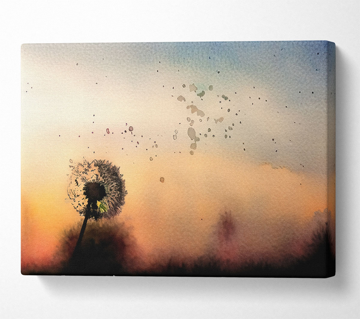 Marlow Home Co. Dandellion Seeds Floating Canvas Watercolour | Wayfair ...