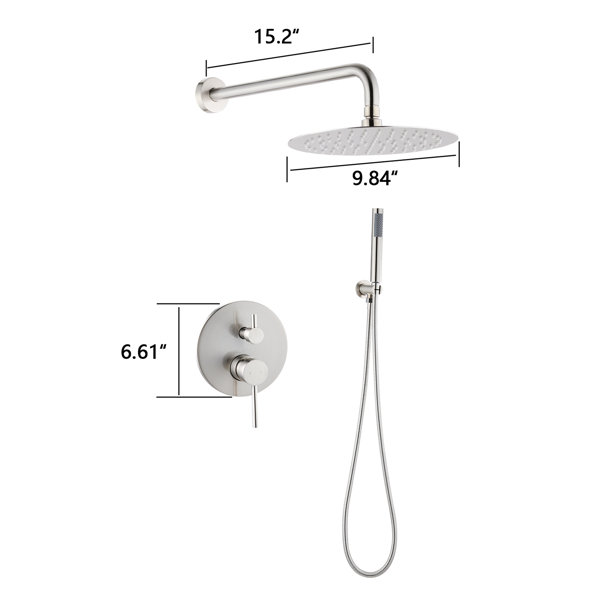ACME Furniture Thermostatic Complete Shower System with Rough in-Valve ...