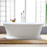 ANZZI Bank Series 62.9'' x 30.7'' Freestanding Soaking Acrylic Bathtub ...