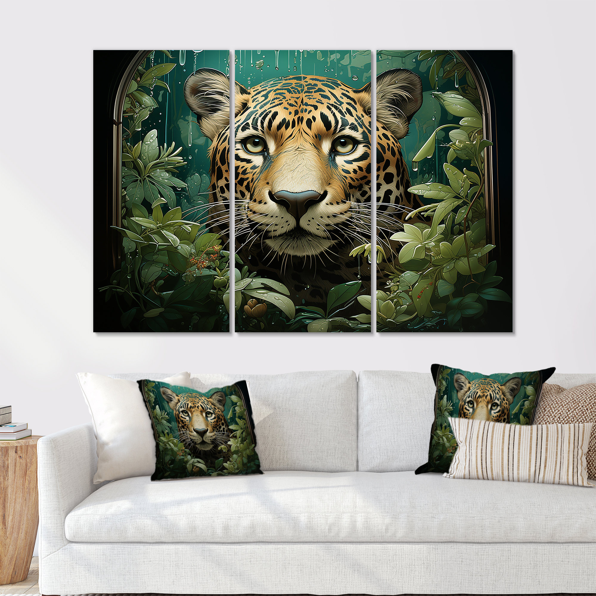 Bungalow Rose Joyful Jaguar In Jungle - Leopard/Cheetah Animal Wall Art ...