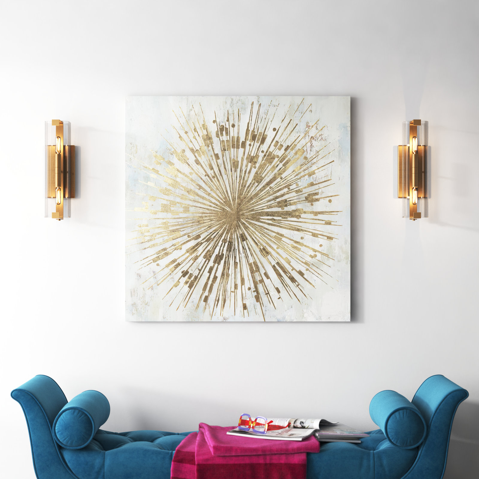 Etta Avenue™ Golden Star by Tom Reeves - Painting Print on Canvas ...