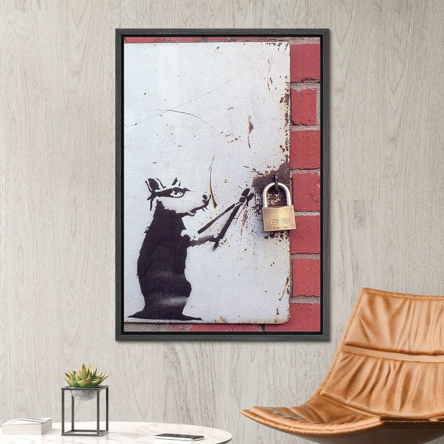 IDEA4WALL Banksy Rat Breaking Padlock Print Graffiti & Street Art ...