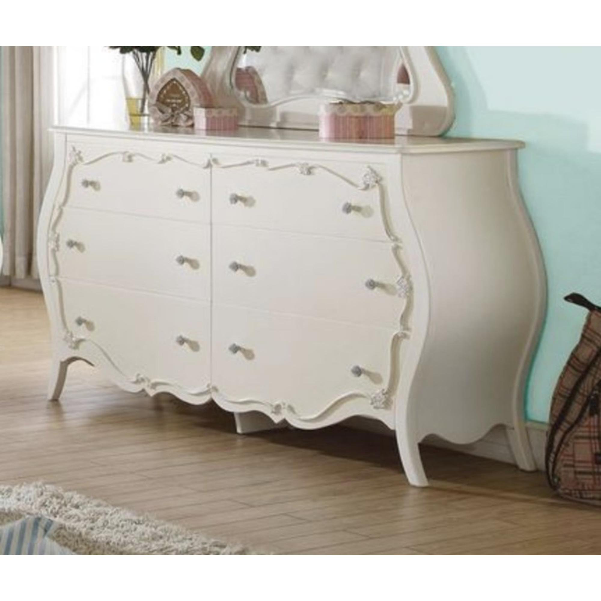 Canora Grey Edalene Pearl White Finish Dresser | Wayfair