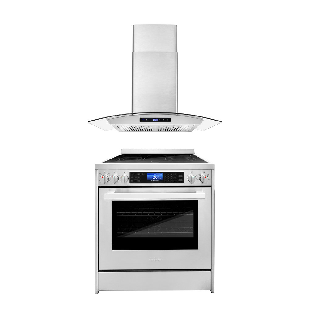 Cosmo 2 Piece Kitchen Appliance Package with 30'' Freestanding Range ...