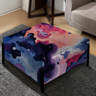 Design Art Celestial Camo Ripple - Abstract Large Square Ottoman | Wayfair