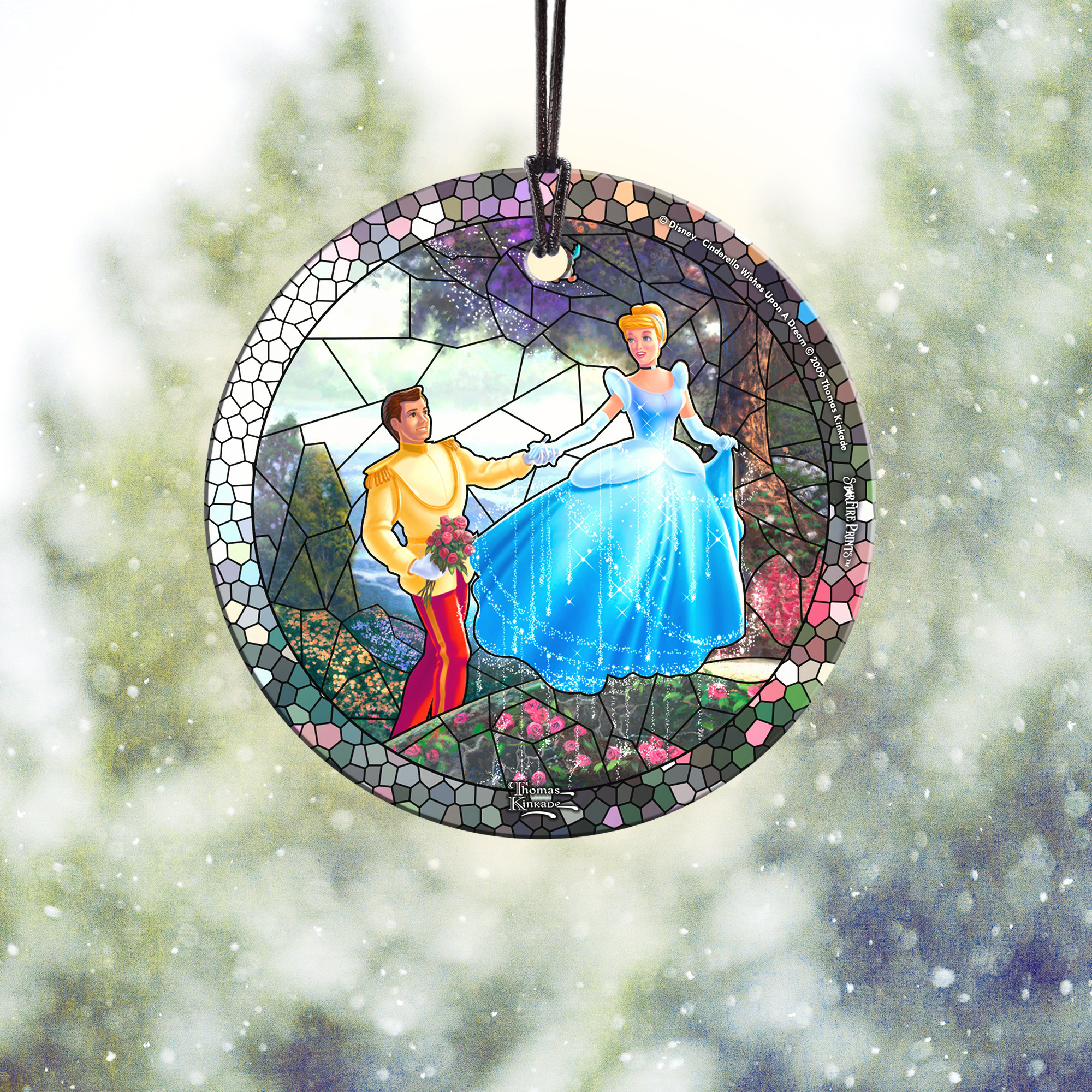 Trend Setters Disney Cinderella Stained Hanging Glass Print Hanging ...