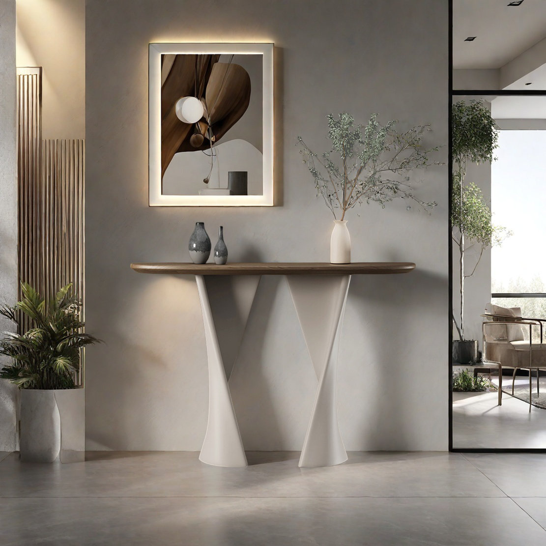 Wrought Studio™ Modern High End Luxury Art Console Table | Wayfair