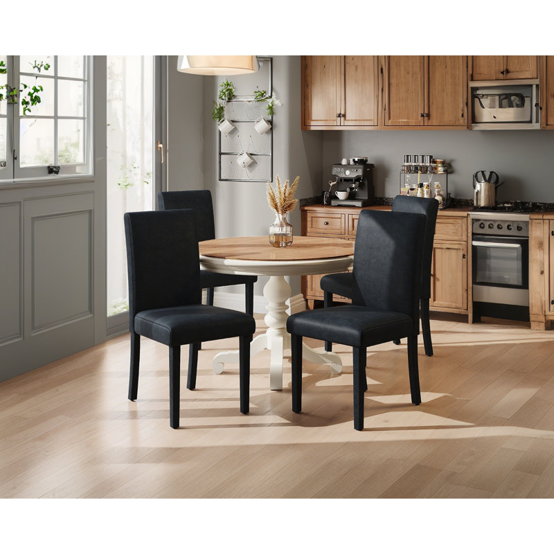 Mercer41 Sudha Velvet Upholstered Dining Chairs, Full Tufted Trim ...