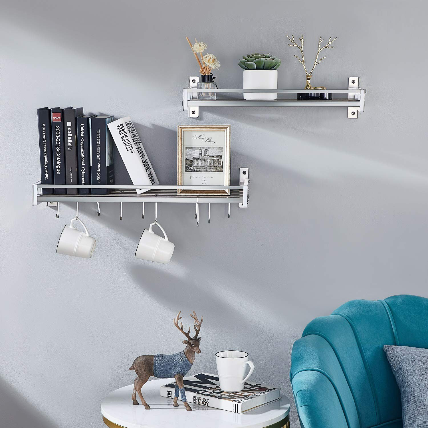 Mint Pantry® Stainless Steel Rectangle Wall Mounted Pot Rack | Wayfair