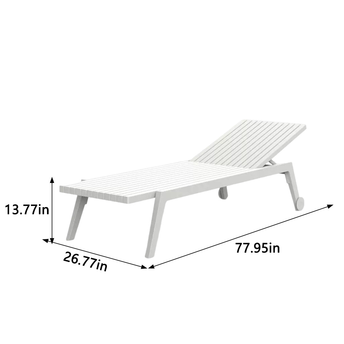 Elegance Furnishings Adjustable Aluminum Frame Outdoor Lounger Outdoor ...