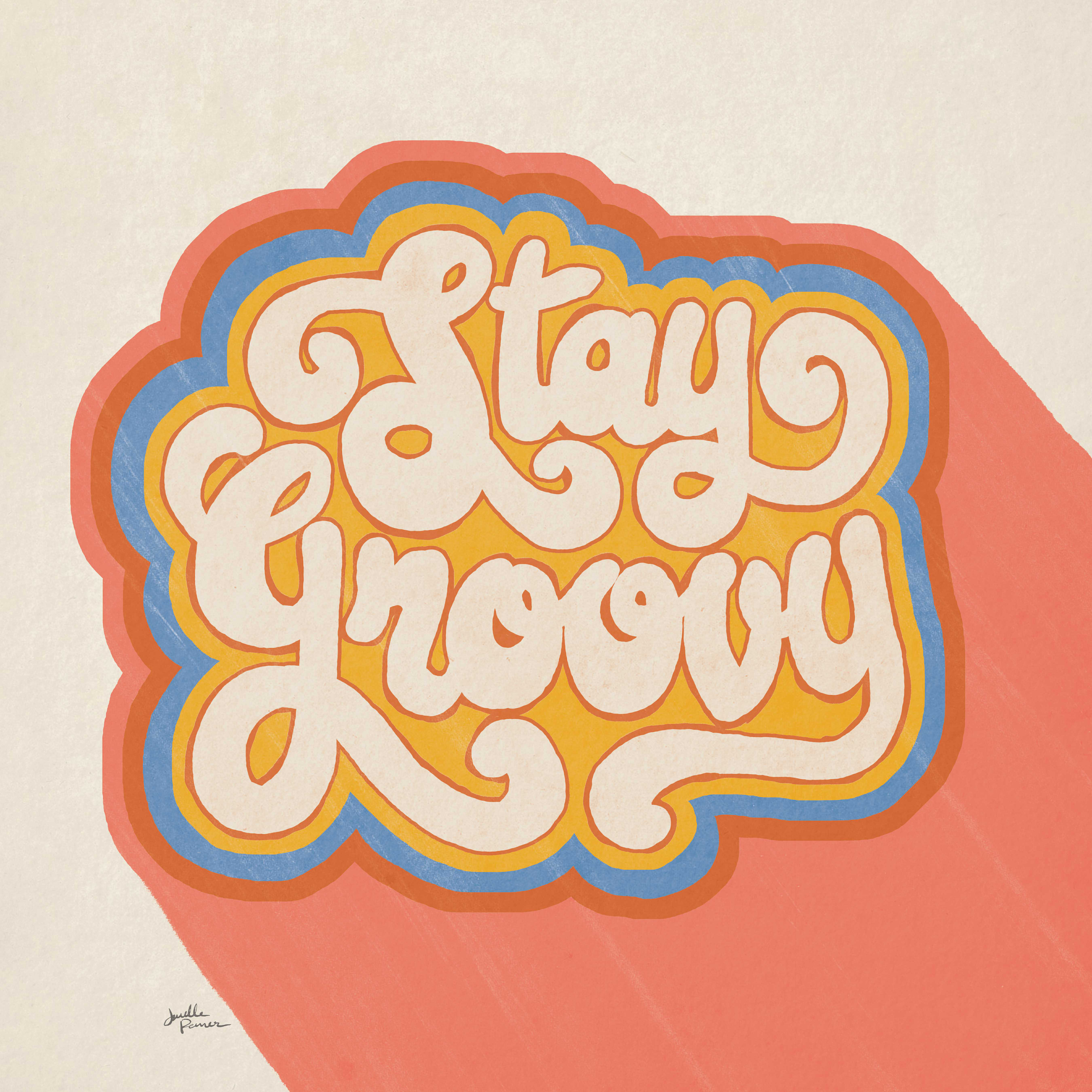 Trinx Stay Groovy I Bright - Wrapped Canvas Painting | Wayfair