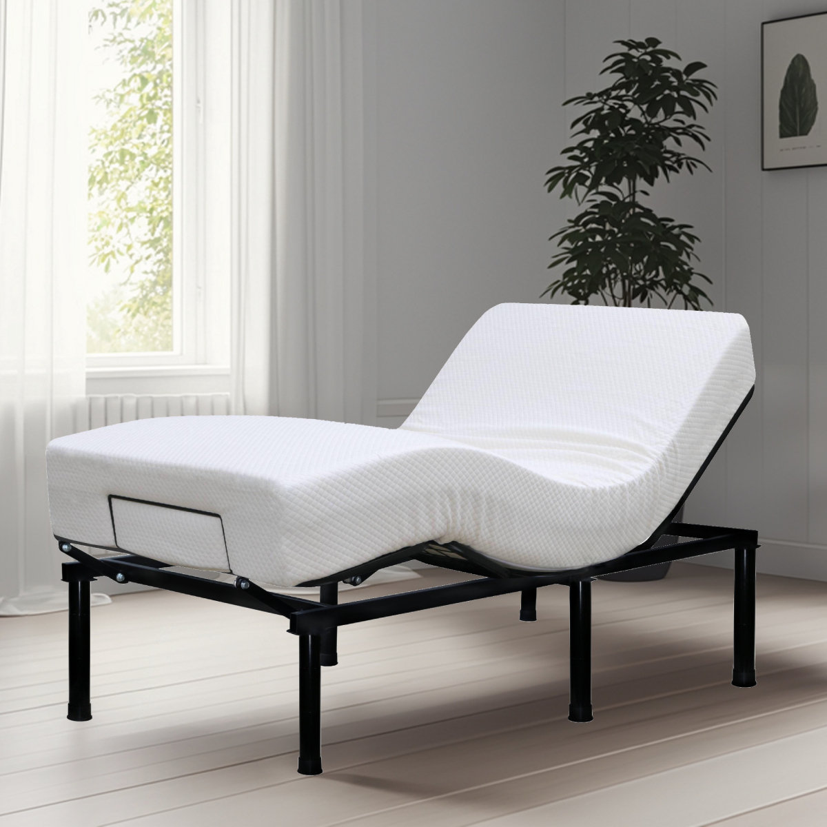 Alwyn Home Mahaska Adjustable Bed Frame, Zero Gravity, Wireless Remote ...