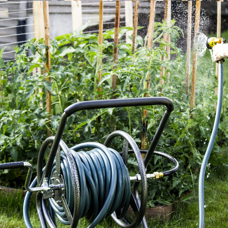 Backyard Expressions Metal Hose Reel Cart & Reviews | Wayfair