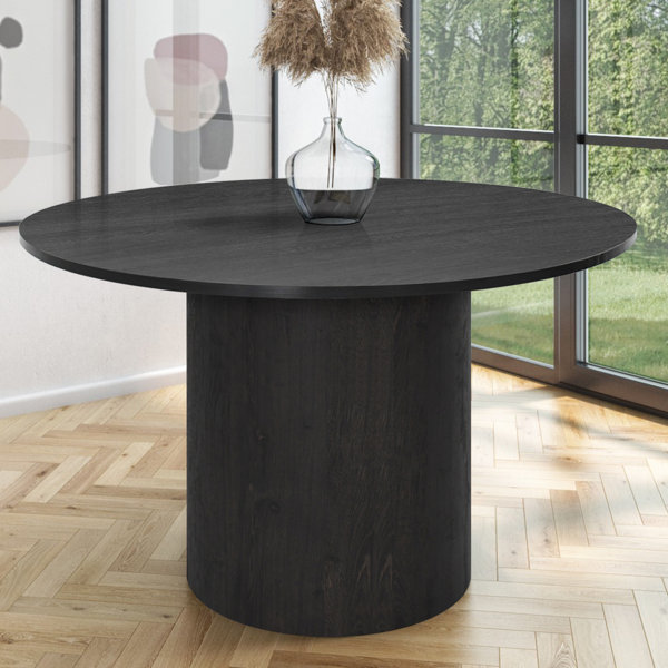 Black Round Dining Tables You'll Love | Wayfair