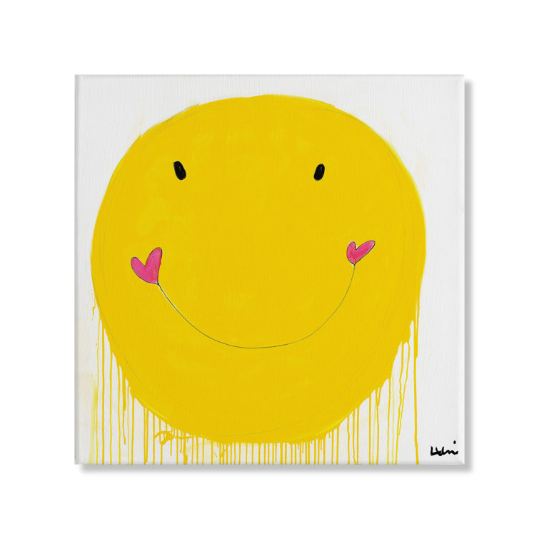 Kerri Rosenthal Drippy Heart " Smiley " by Kerri Rosenthal | Wayfair