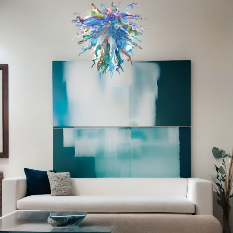 Ivy Bronx glass Led Geometric Chandelier | Wayfair