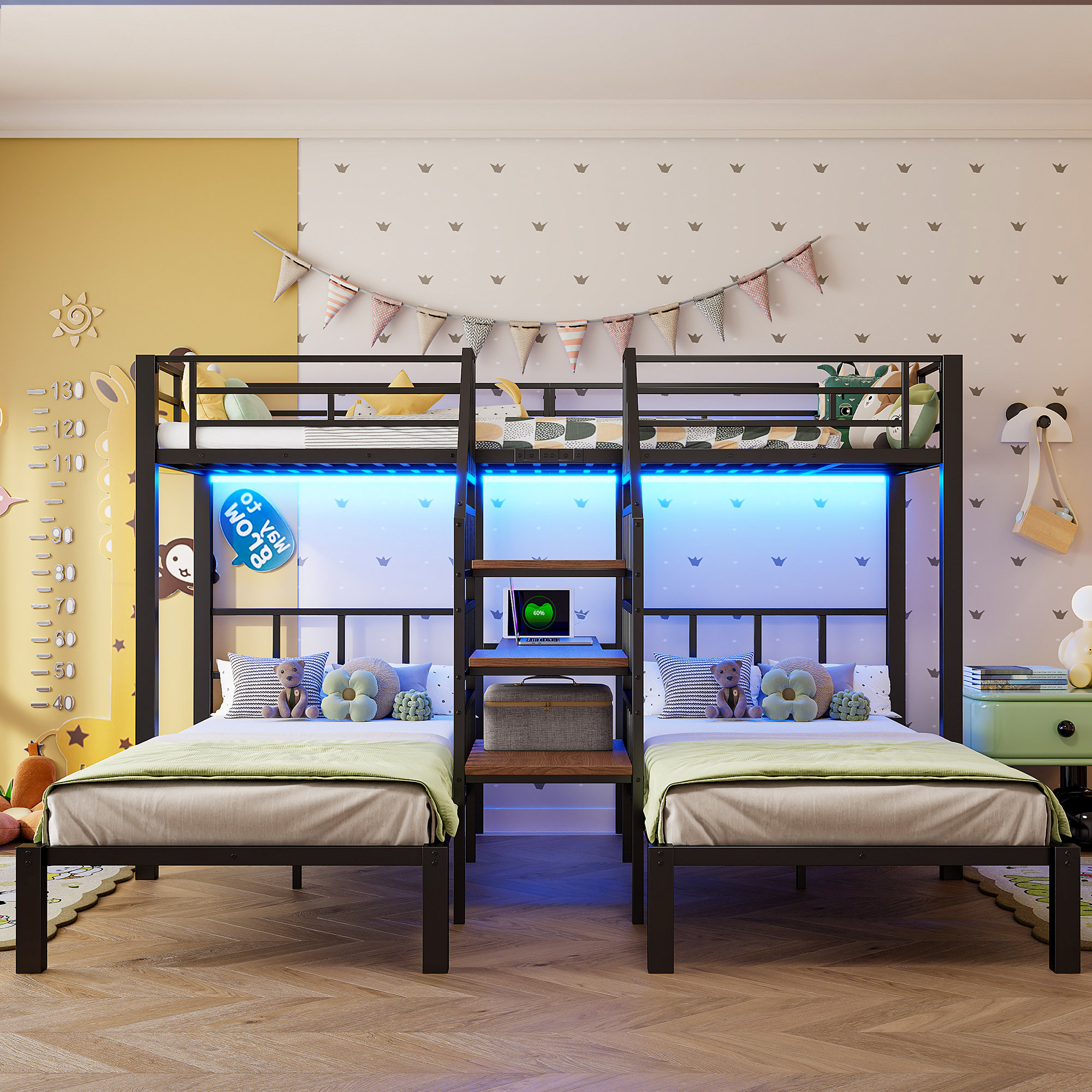 Metro Lane Bunk Bed 90 X 200 Cm With Built-In Ladder Included | Wayfair ...