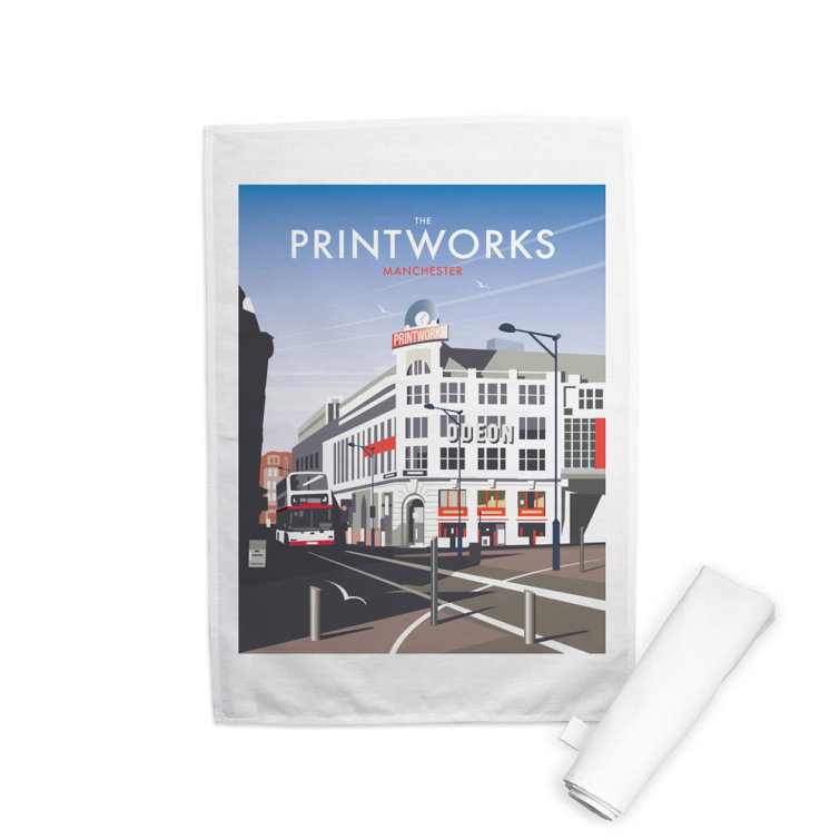 Happy Larry The Printworks, Manchester Tea Towel | Wayfair.co.uk