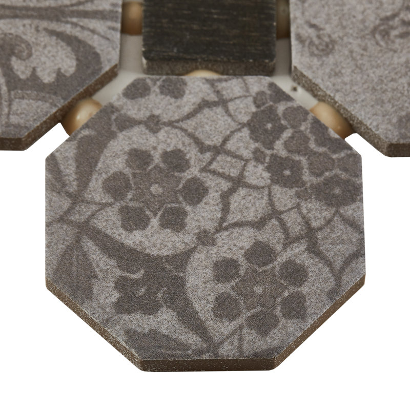 Daltile Rhetoric 2" x 2" Porcelain Octagon and Dot Tile | Wayfair