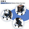 FXSGER Adjustable Height Handlebar Transport Wheelchair with Folding Footrest | Wayfair.co.uk