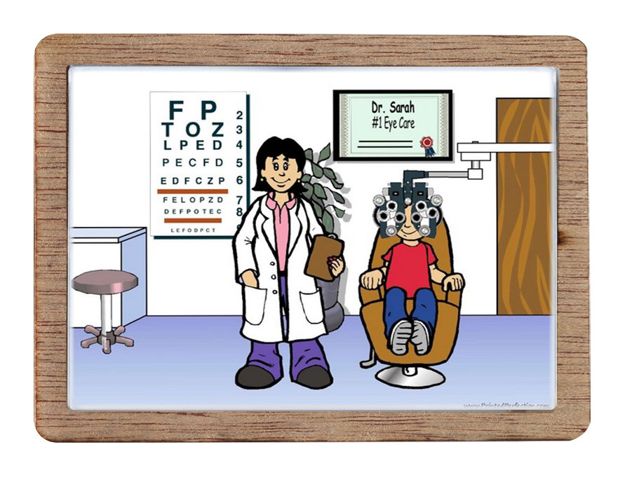 Printed Perfection Personalized Optometrist - Female Wooden Magnet ...