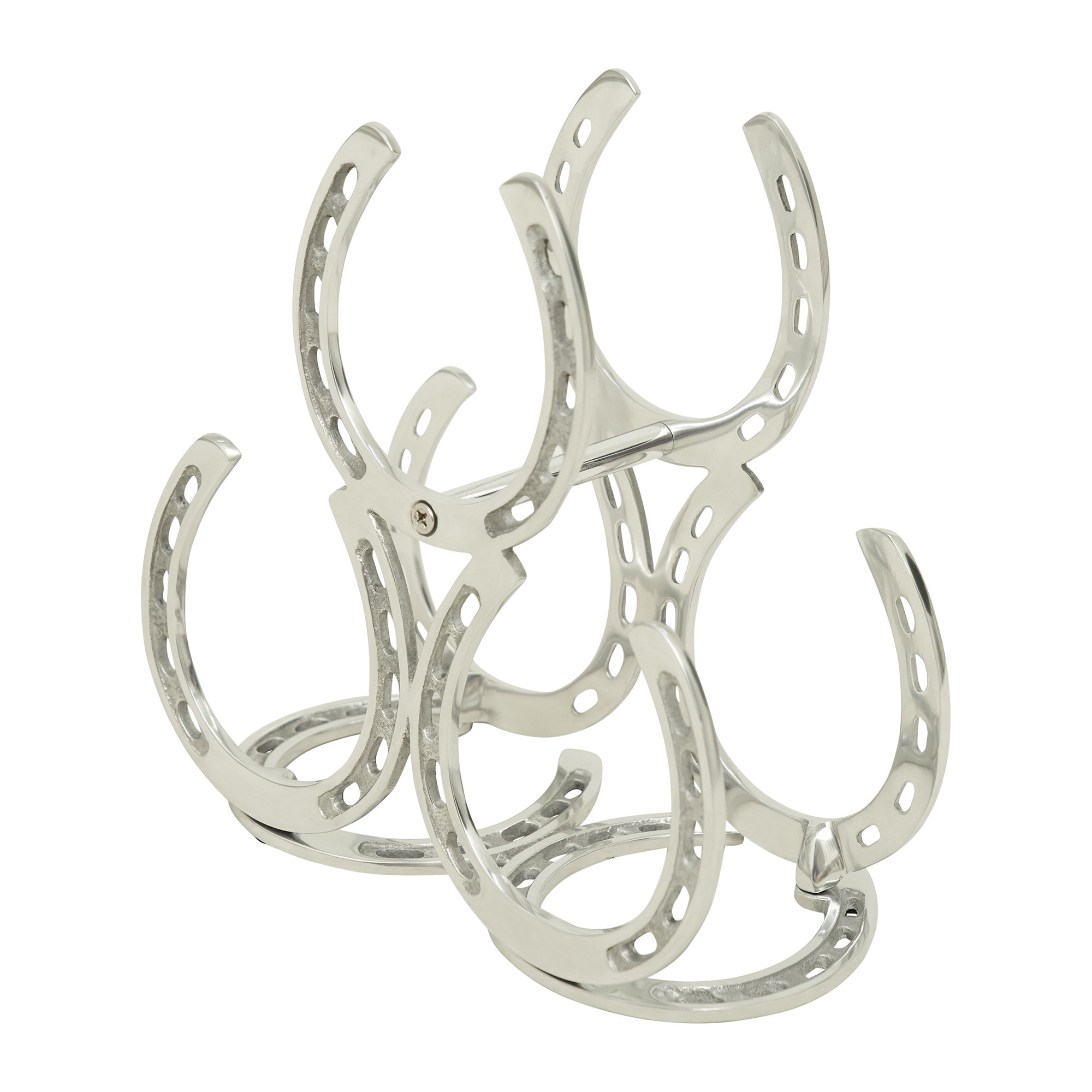 Union Rustic Horse Shoe Wine Rack Silver Glossy Matte | Wayfair