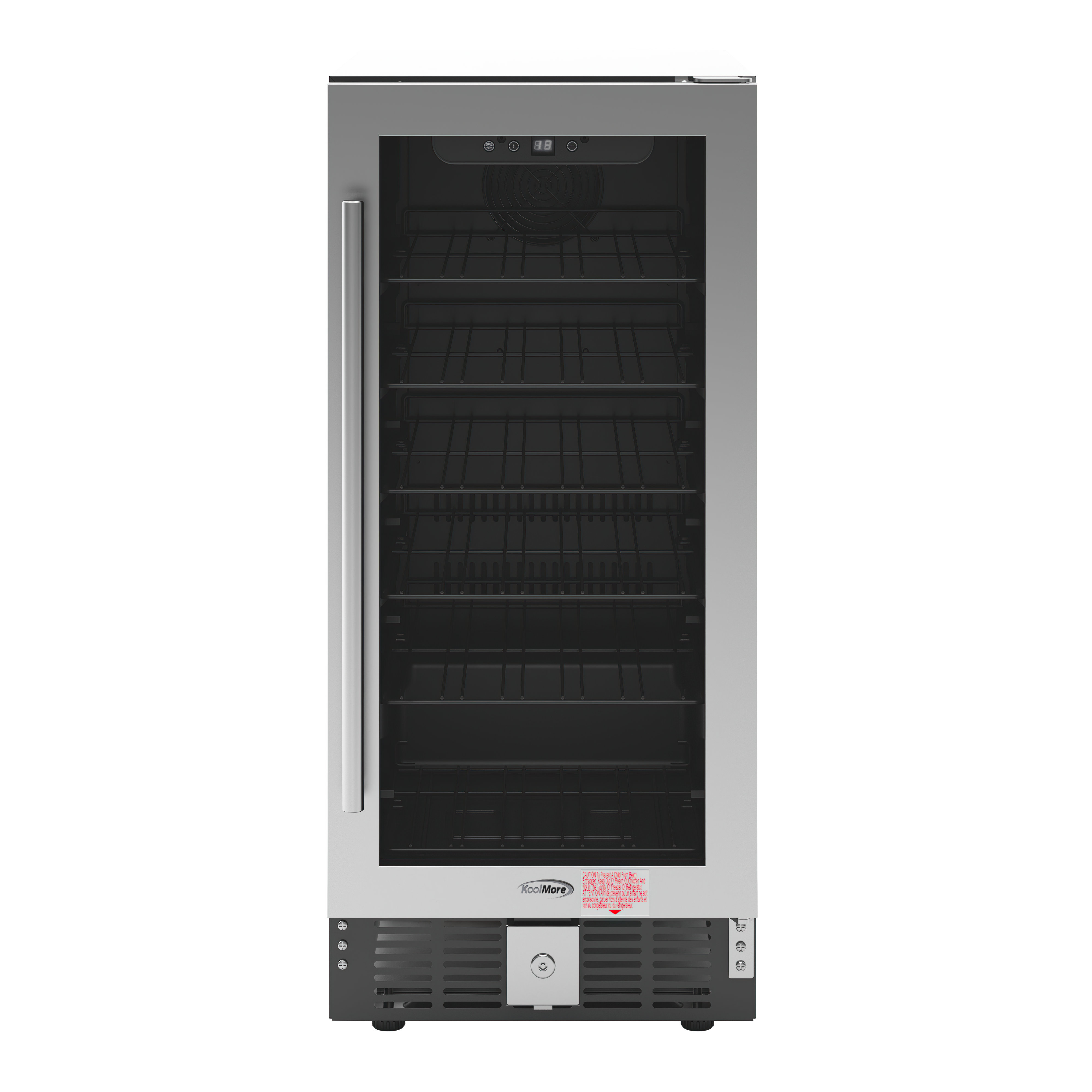 KoolMore 3 Cu. Ft. Mini Fridge With Glass Door In Black Without Freezer ...